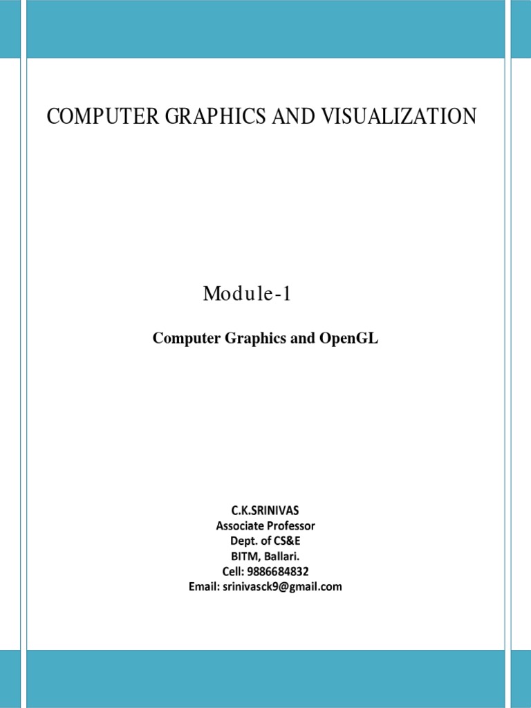 Computer Graphics And Visualization Module 1 Pdf Computer Graphics Computer Science