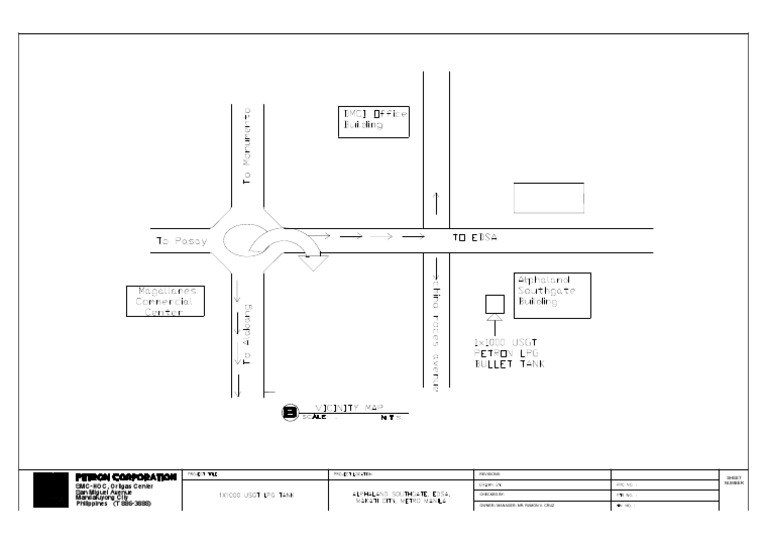 Drawing 1x1000 Alphaland South Gate Vicinity Map Usg Tank-Model | PDF
