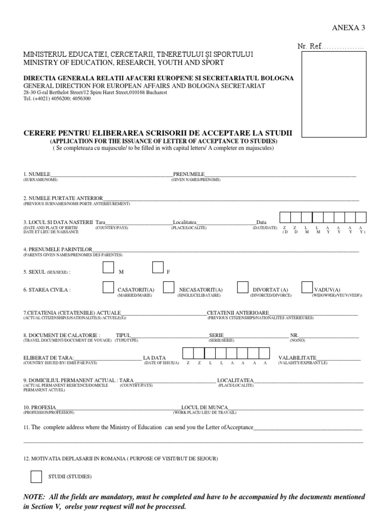 ANEXA 3 Lb. Engleza | PDF | Romania | Government