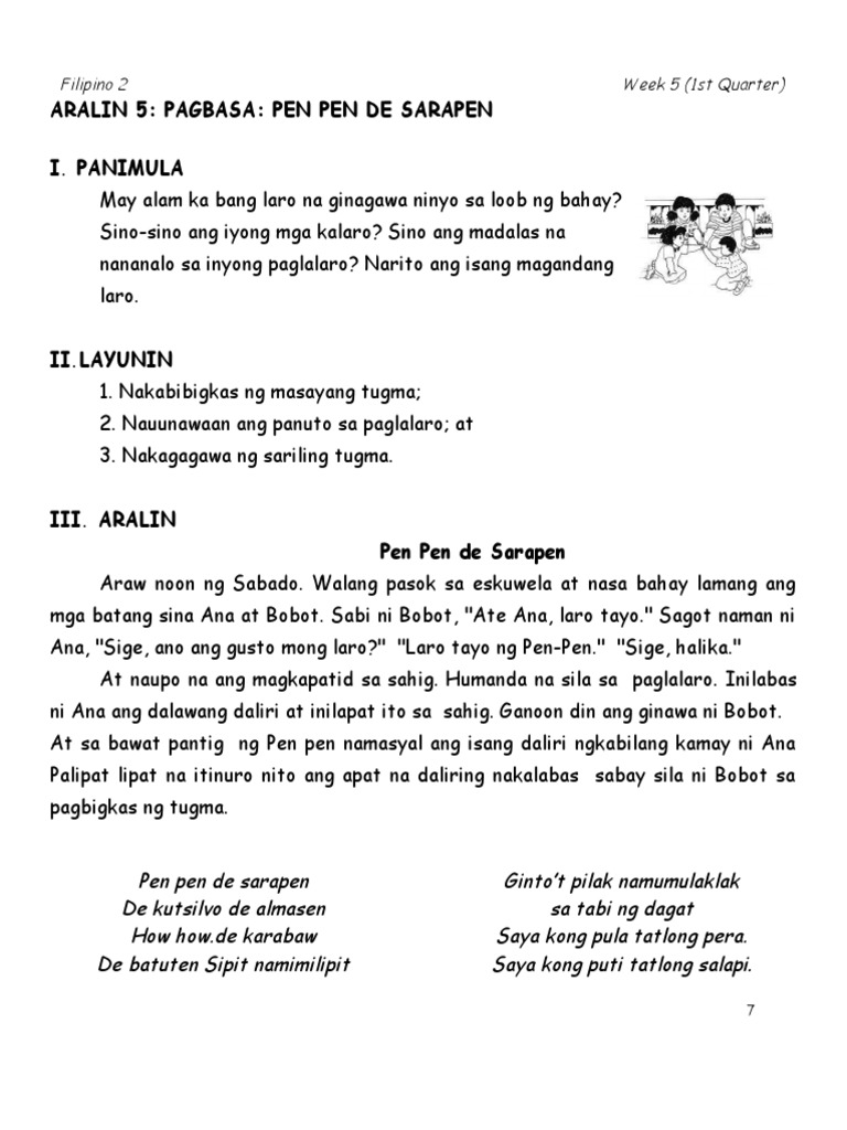 FILIPINO 2 Week 5 7 | PDF