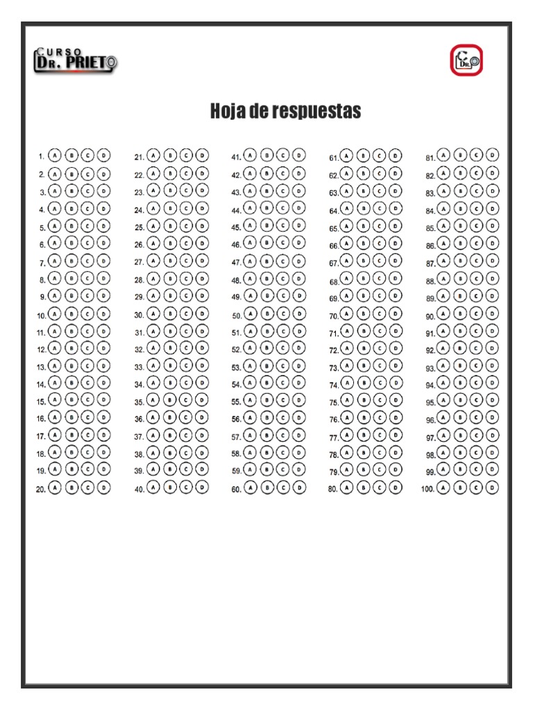 Crear Plantilla De Hoja De Respuestas