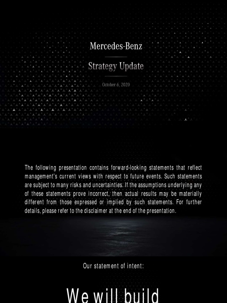 Daimler Ir Mercedes Benz Strategy Update 2020 Presentation | PDF | Plug ...