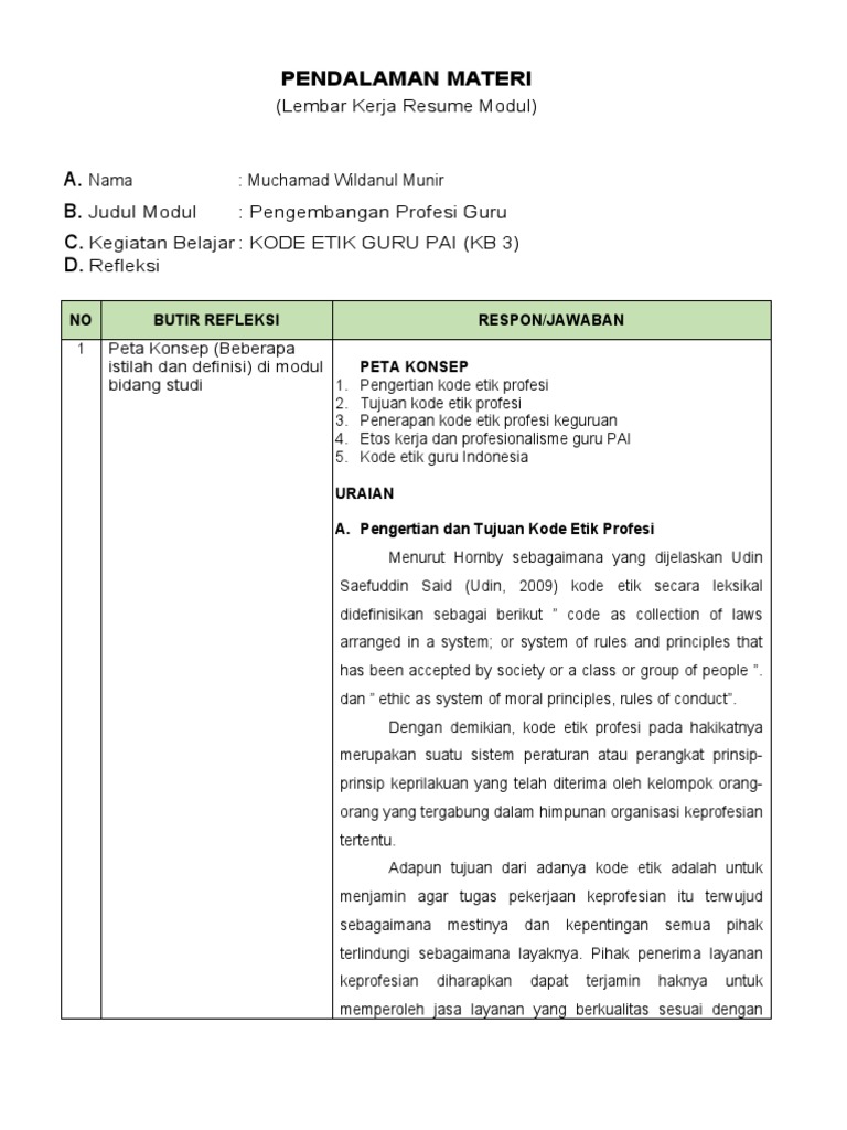 LK - Resume Pendalaman Materi PPG 2021 | PDF