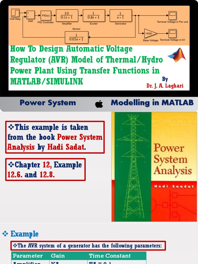 How To Design Automatic Voltage Regulator (AVR) Model of ThermalHydro ...