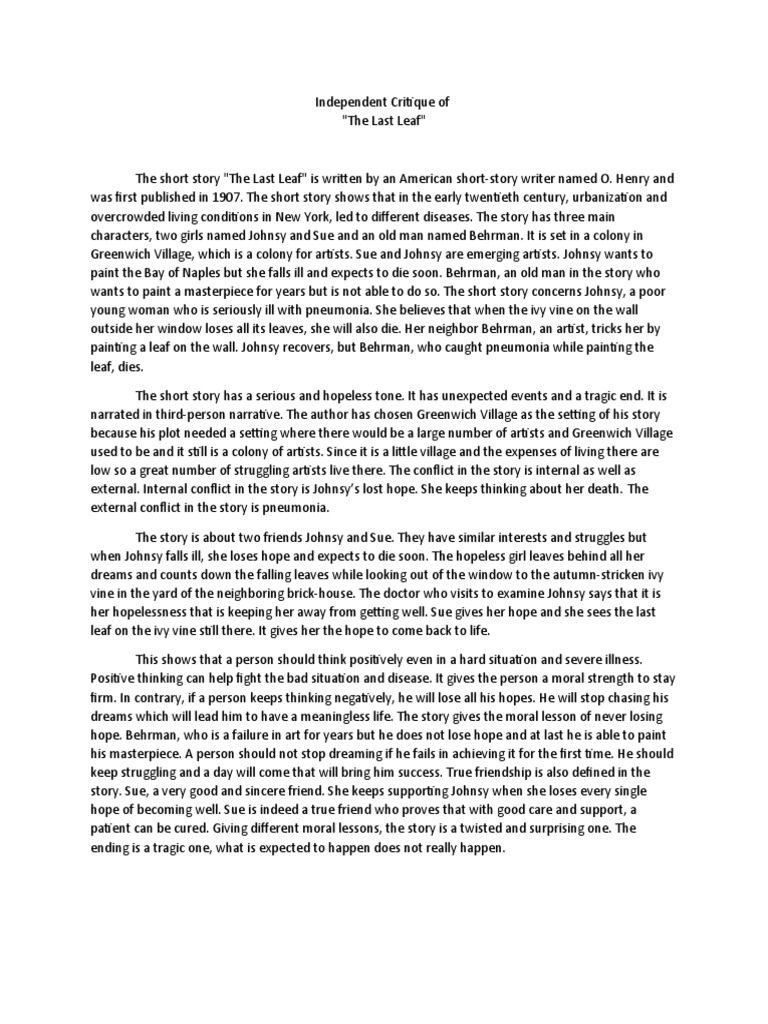 Independent Critique | PDF | Hope