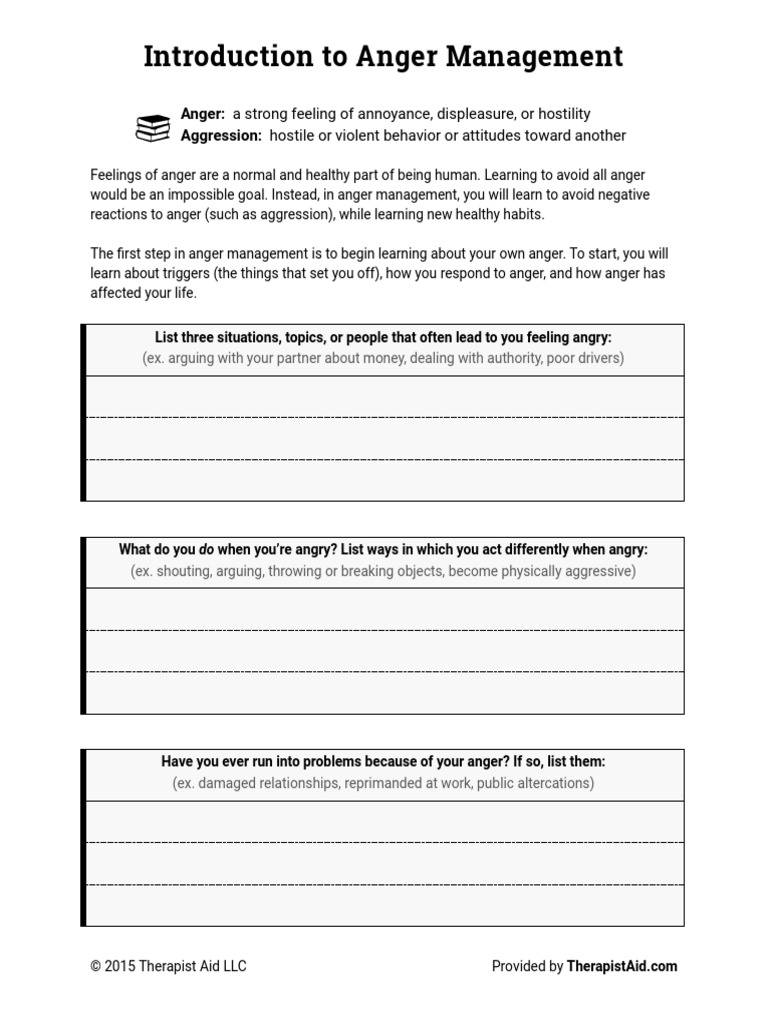 Introduction To Anger Management | PDF