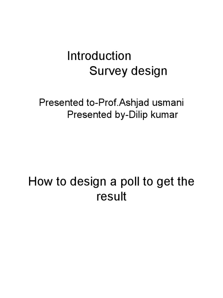 Effective Survey Design Techniques | PDF