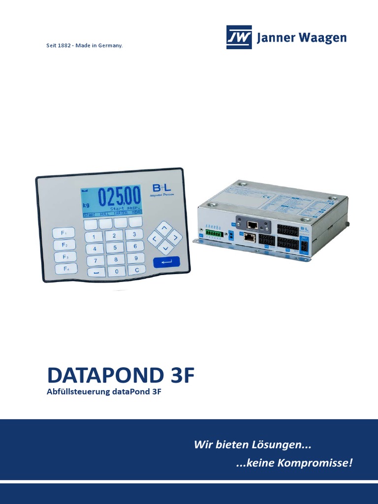 Datapond 3f Industriewaegeterminal | PDF