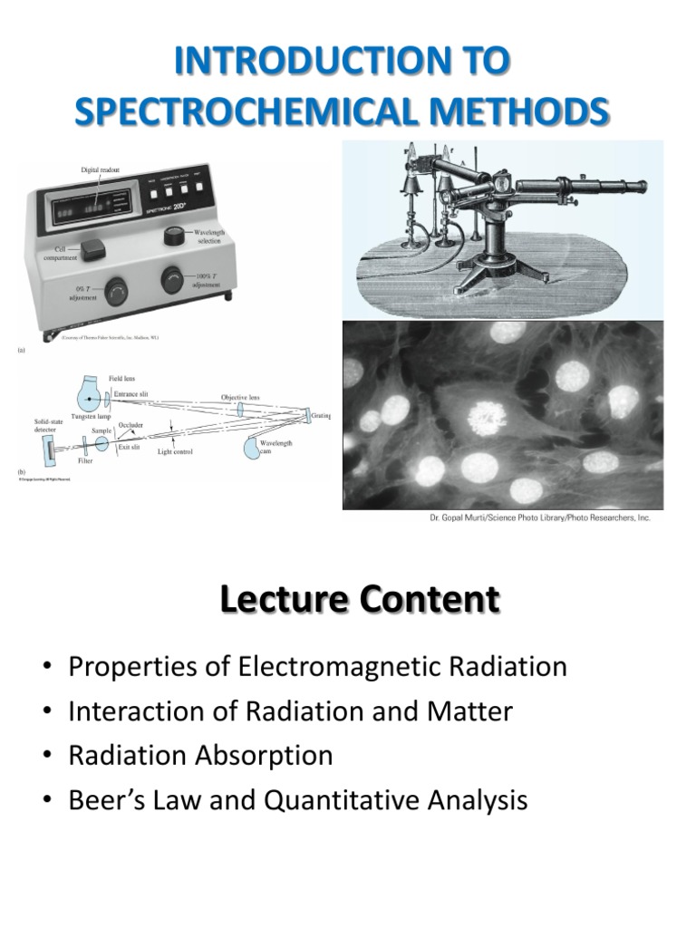 Introduction To Spectrochemical Methods | PDF | Electromagnetic ...