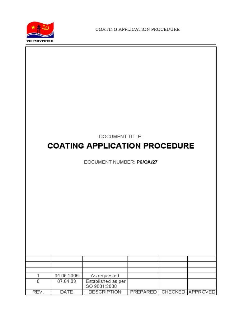 Coating Procudures | PDF | Quality Assurance | Paint