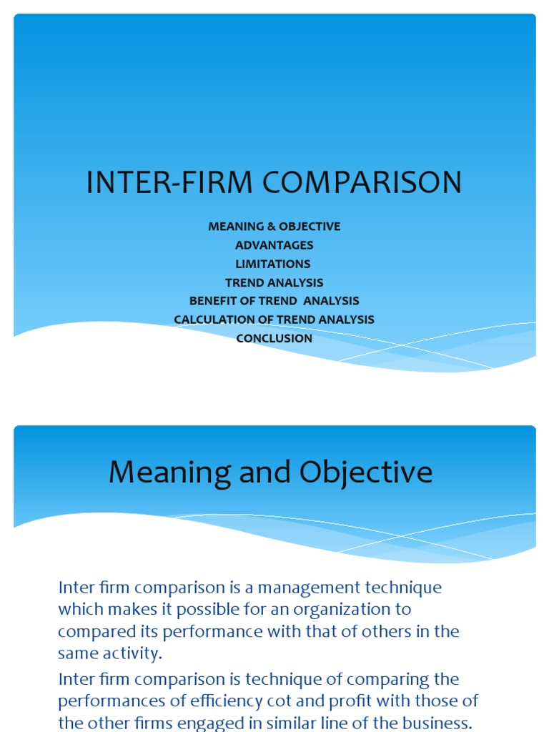 Inter-Firm Comparison Benefits & Trend Analysis | PDF | Profit ...