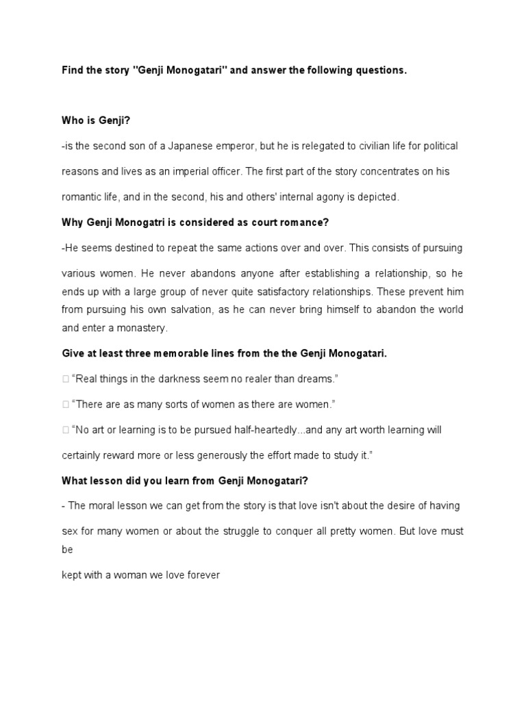 Genji Monogatari | PDF