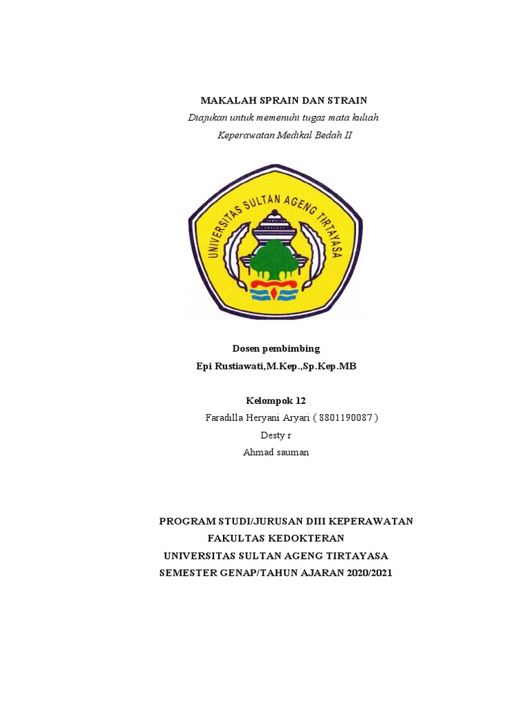Sprain Dan Strain | PDF