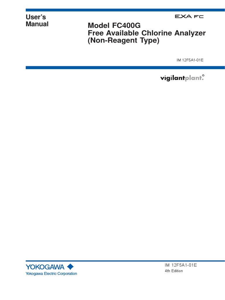 YOKOGAWA Exa Fc400g (Ing) | PDF | Electrical Network | Alternating Current