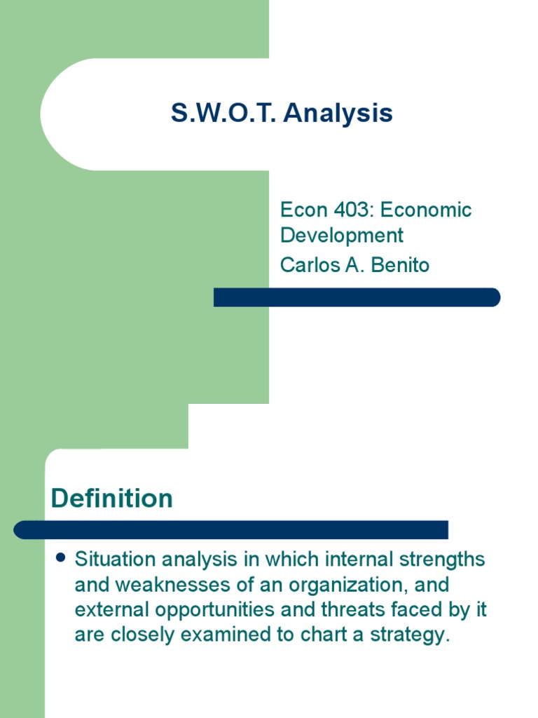 SWOT Analysis for Economic Development | PDF | Swot Analysis | Cognition