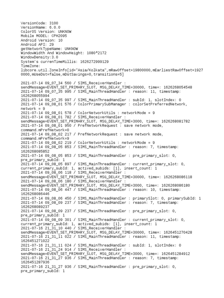 Android Debug Log Analysis | PDF | Android (Operating System) | Smart Devices