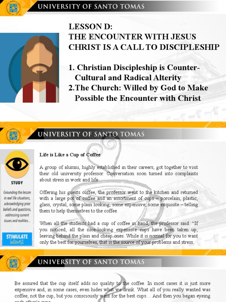 The Encounter With Jesus Christ Is A Call To Discipleship | PDF ...