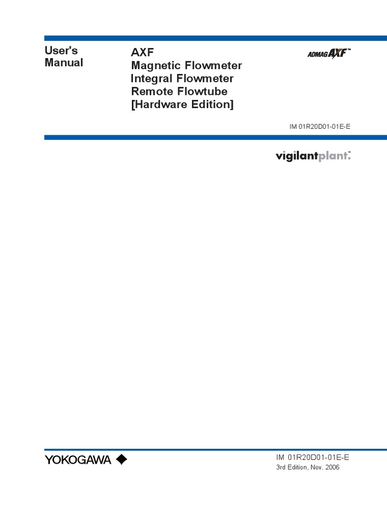 User's Manual AXF Magnetic Flowmeter Integral Flowmeter Remote Flowtube (Hardware Edition | PDF ...