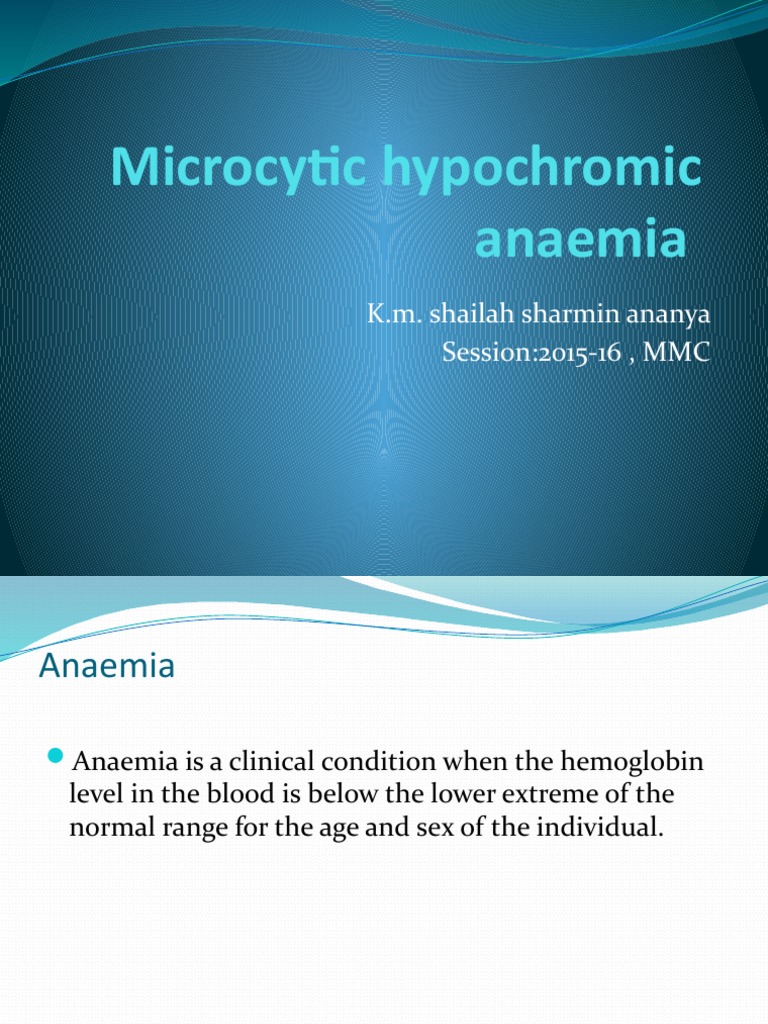 Microcytic Hypochromic Anaemia | PDF | Anemia | Medical Specialties