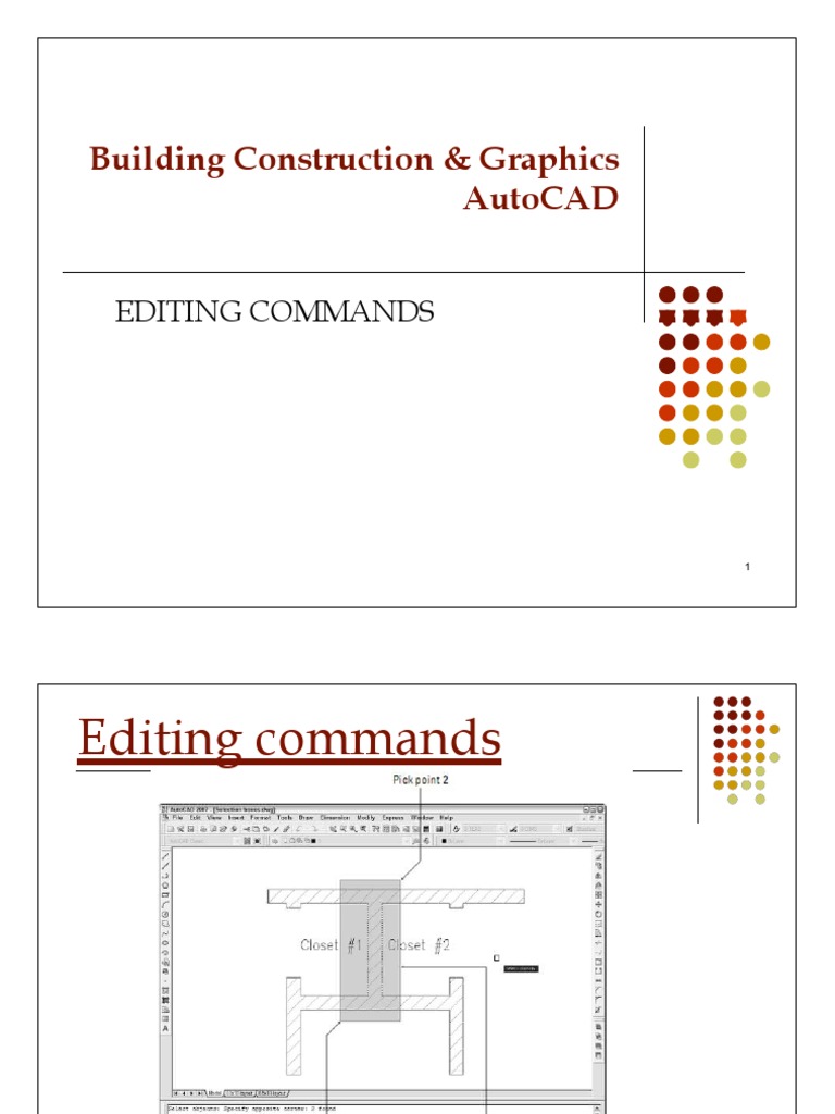 Building Construction & Graphics Autocad: Editing Commands | PDF ...