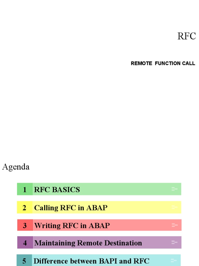 RFC Session | PDF | Subroutine | Software