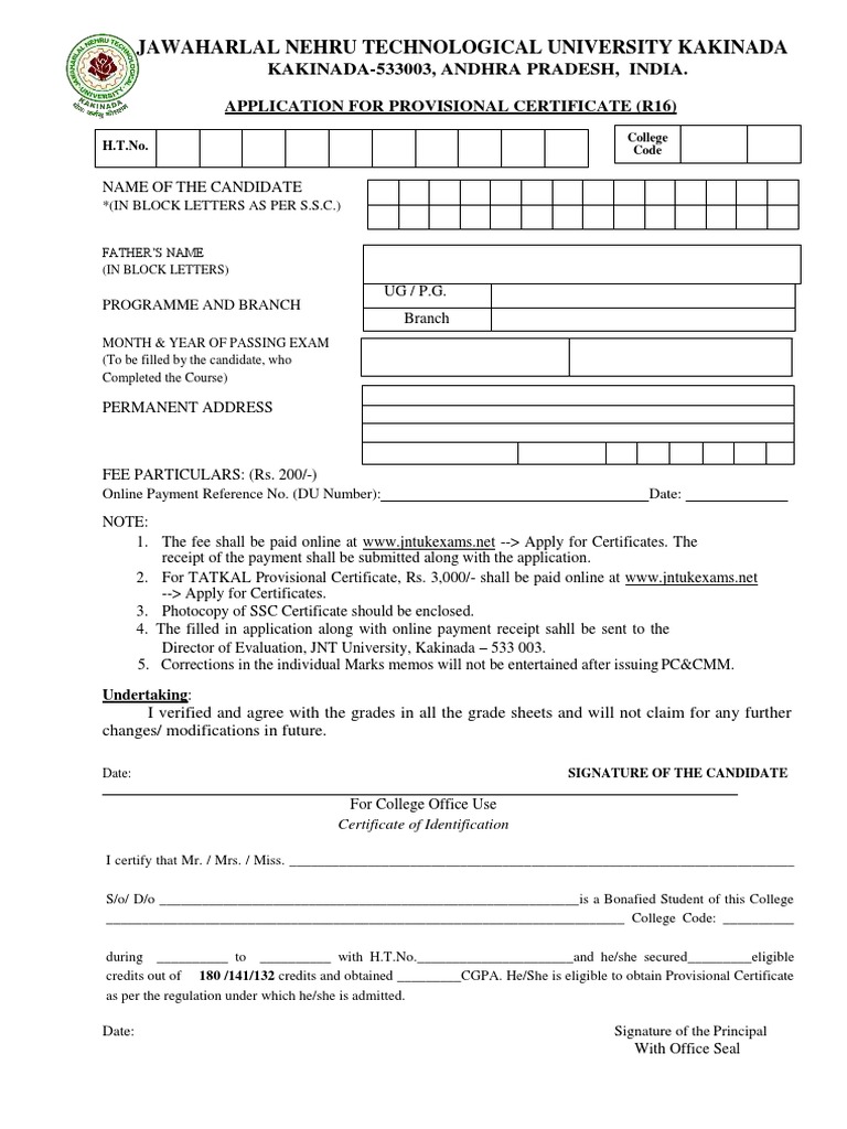 JNTUK PC Application (R16) | PDF | Educational Assessment And ...