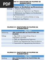 Pagtuturo NG Filipino Sa Elementarya 1 | PDF