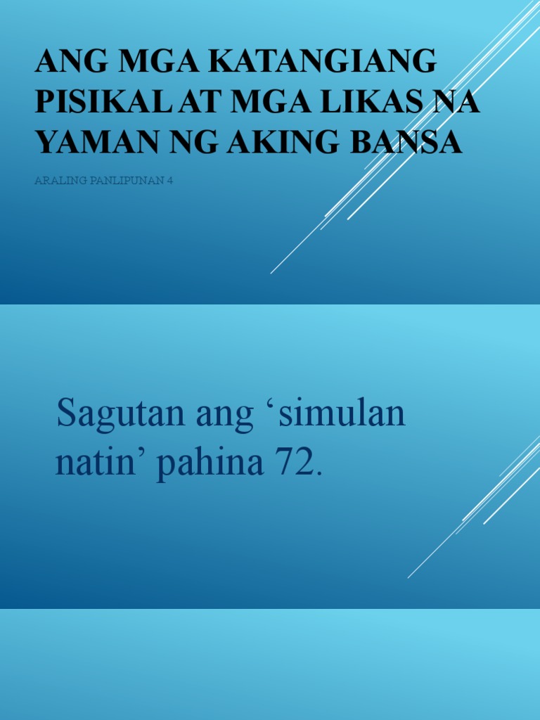 Ang Mga Katangiang Pisikal - Ap4 - PPT | PDF