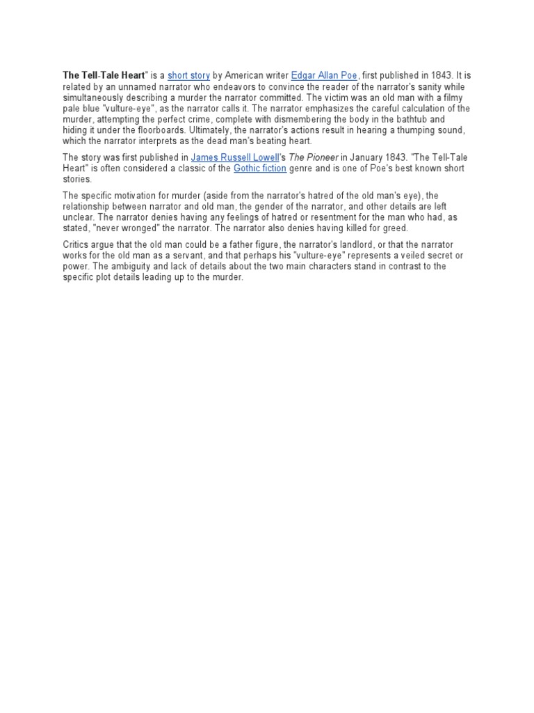 The Tell-Tale Heart | PDF