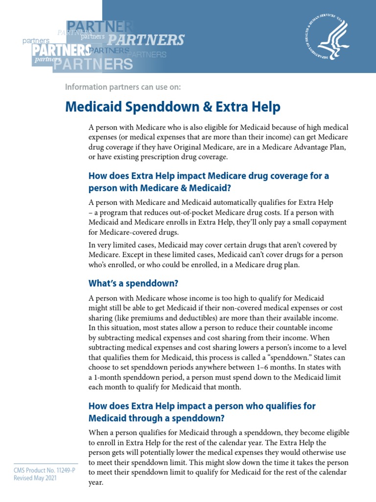 Partners: Medicaid Spenddown & Extra Help | PDF | Medicaid | Medicare ...