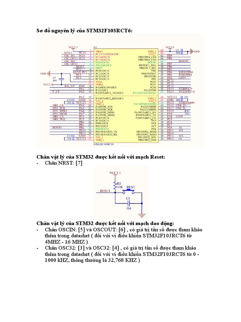 Sơ Đ Nguyên Lý C A STM32F103RCT6 | PDF