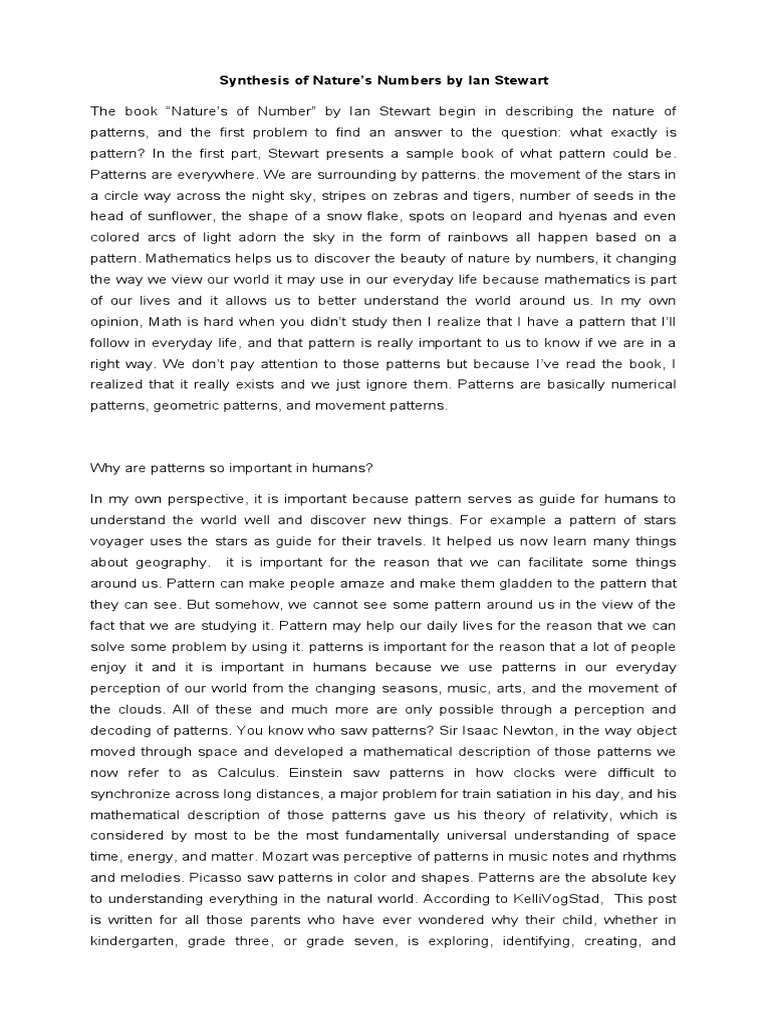 Synthesis of Nature's Numbers by Ian Stewart | PDF | Mathematics ...