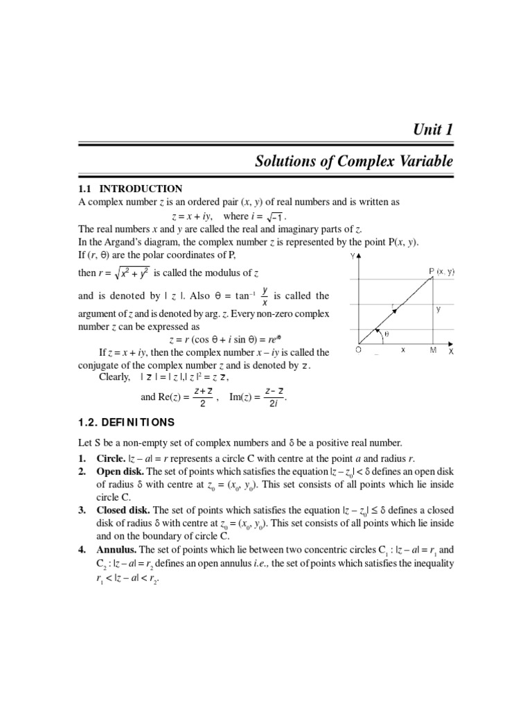 Solutions of Complex Variable | PDF | Complex Number | Function (Mathematics)