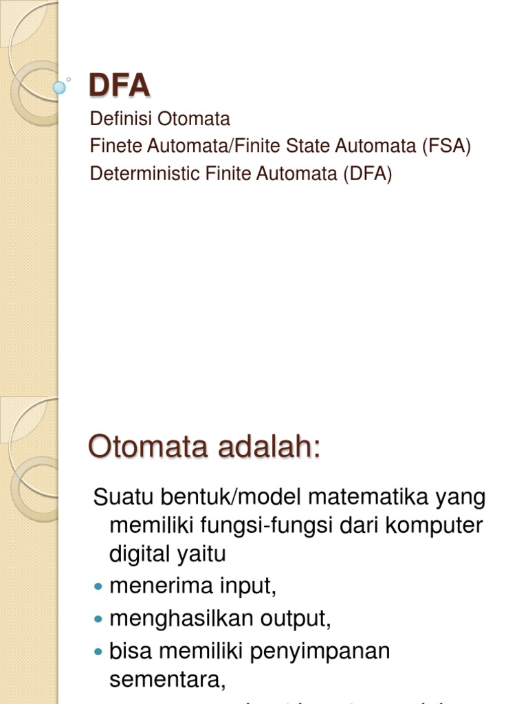 Otomata Dfa | PDF
