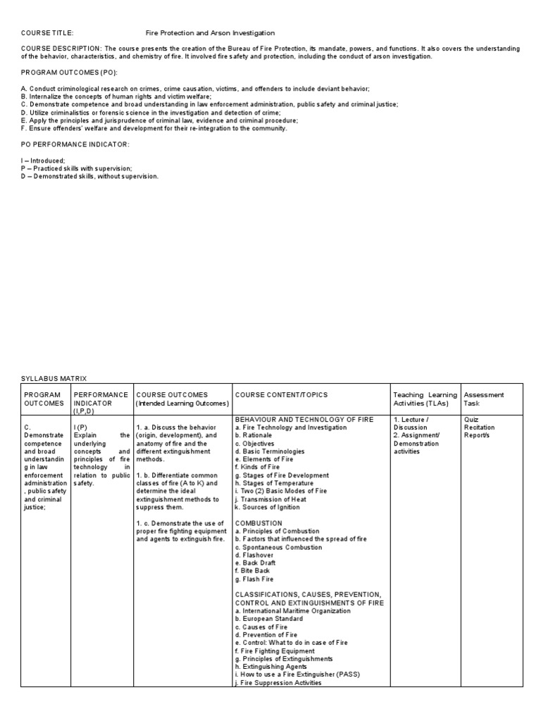 Fire Protection and Arson Ivestigation | PDF | Fires | Evidence Fire Protection and Arson Ivestigation | PDF | Fires | Evidence