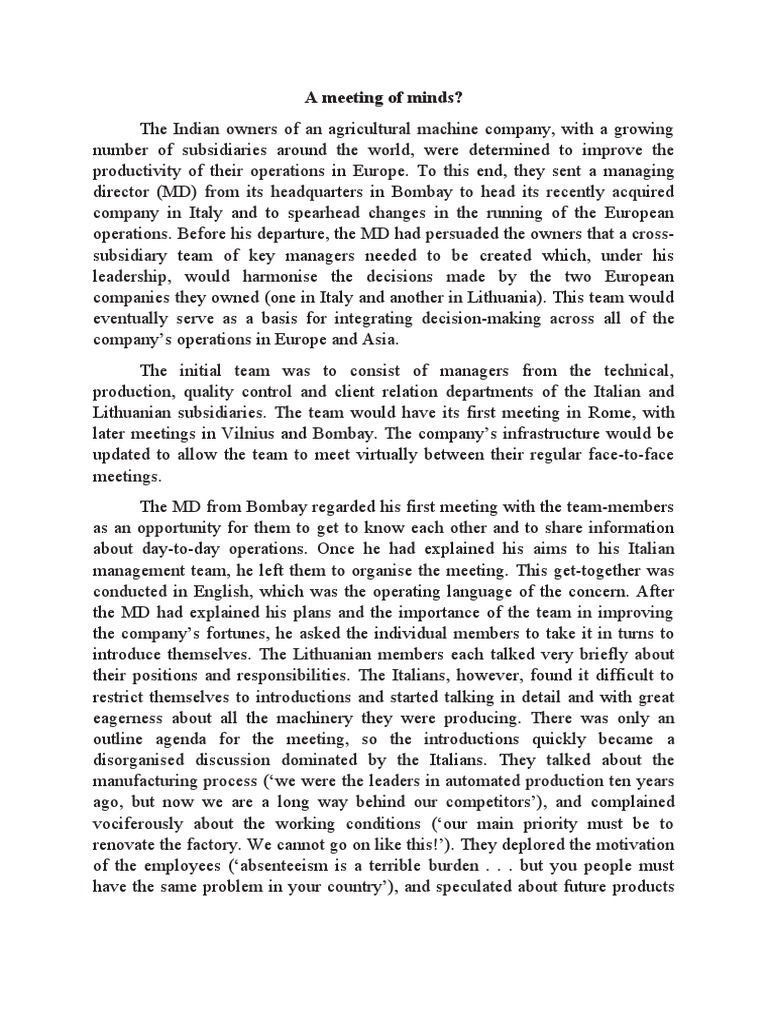 A Meeting of Minds | PDF | Cognition