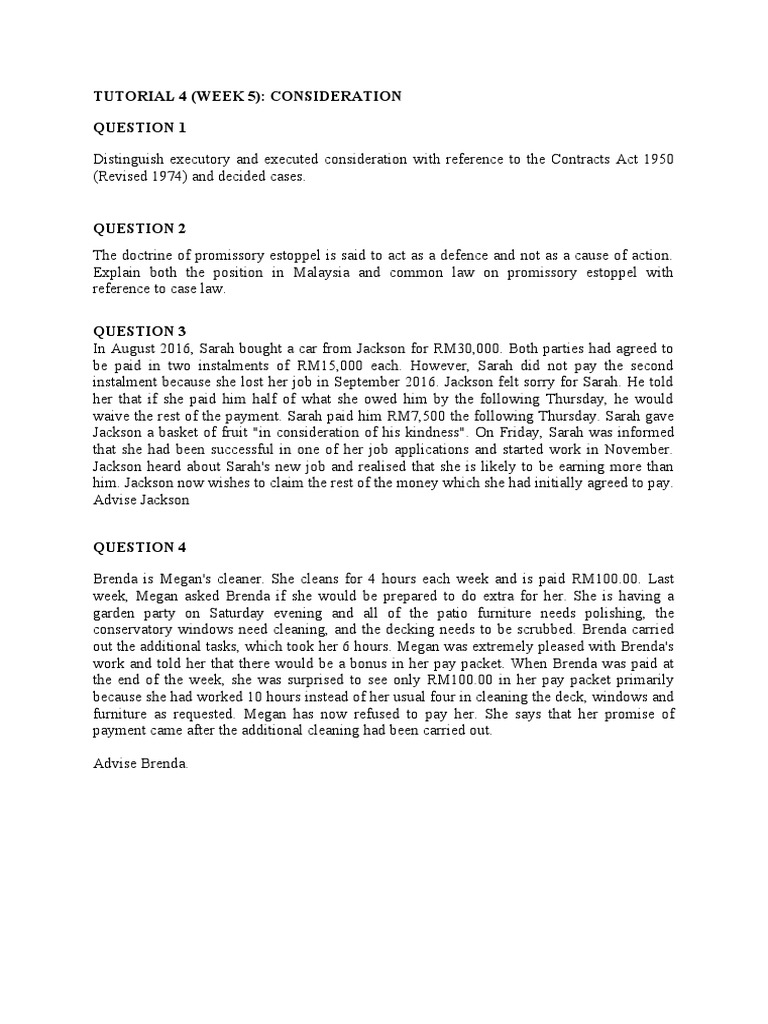 Tutorial 4 Question | PDF