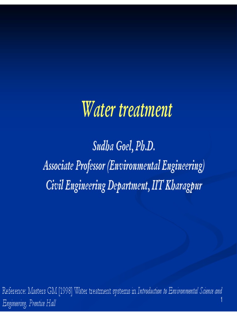 Water Treatment Slides ORIGINAL | PDF | Water Purification | Chlorine