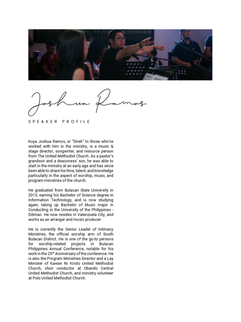 Joshua Ramos: Worship & Music Leader | PDF