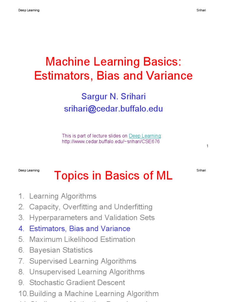 5.4 MLBasics Estimators | Download grátis PDF | Estimator | Bias Of An Estimator