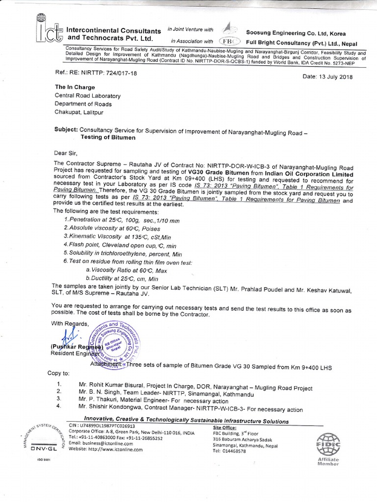 724 Testing of Bitumen | PDF