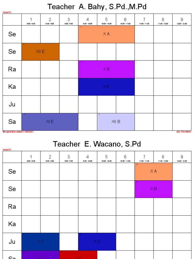 School Timetable Overview | PDF