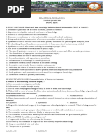 PRACTICAL RESEARCH 1 MIDTERM EXAM 2020 With Answers | PDF | Qualitative ...