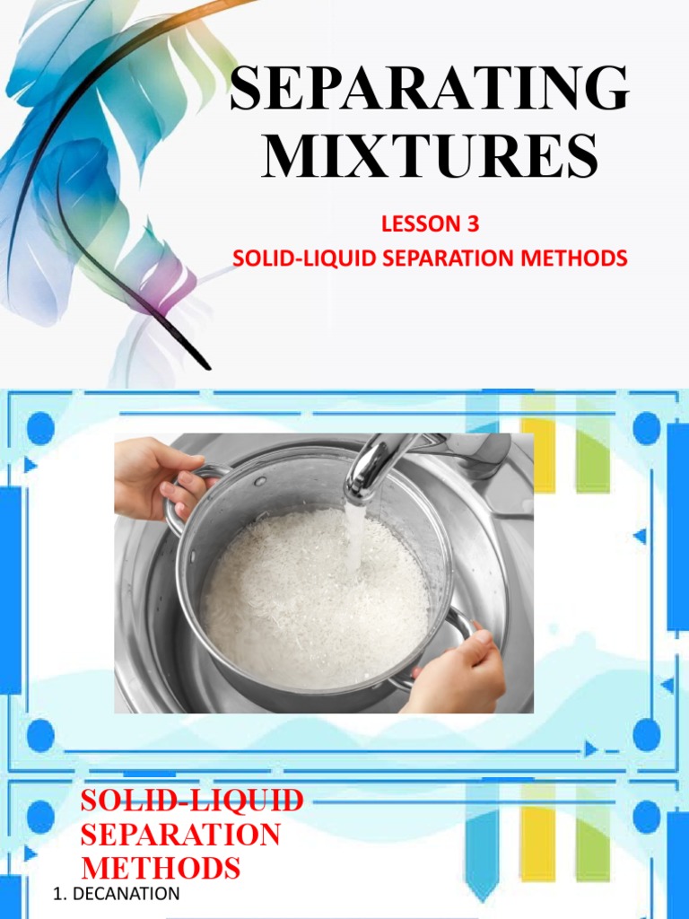 Solid-Liquid Separation Techniques | PDF