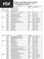 WAEC GCE Timetable 2022 2nd Series | PDF