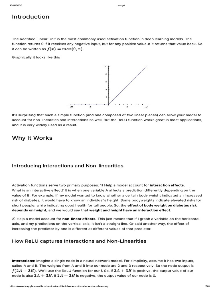 Rectified Linear Units (ReLU) in Deep Learning - Kaggle | PDF | Deep ...