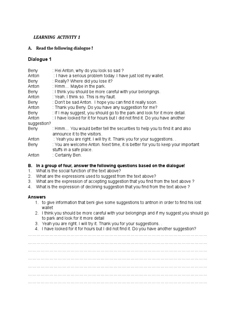 Suggestions for Problem Solving | PDF | Language Arts & Discipline | Self-Improvement