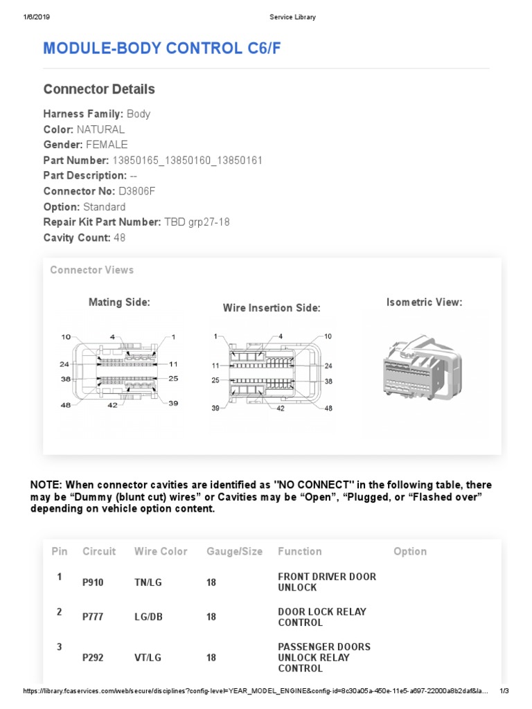 Conector Body C6 | PDF | Electrical Connector | Automotive Technologies