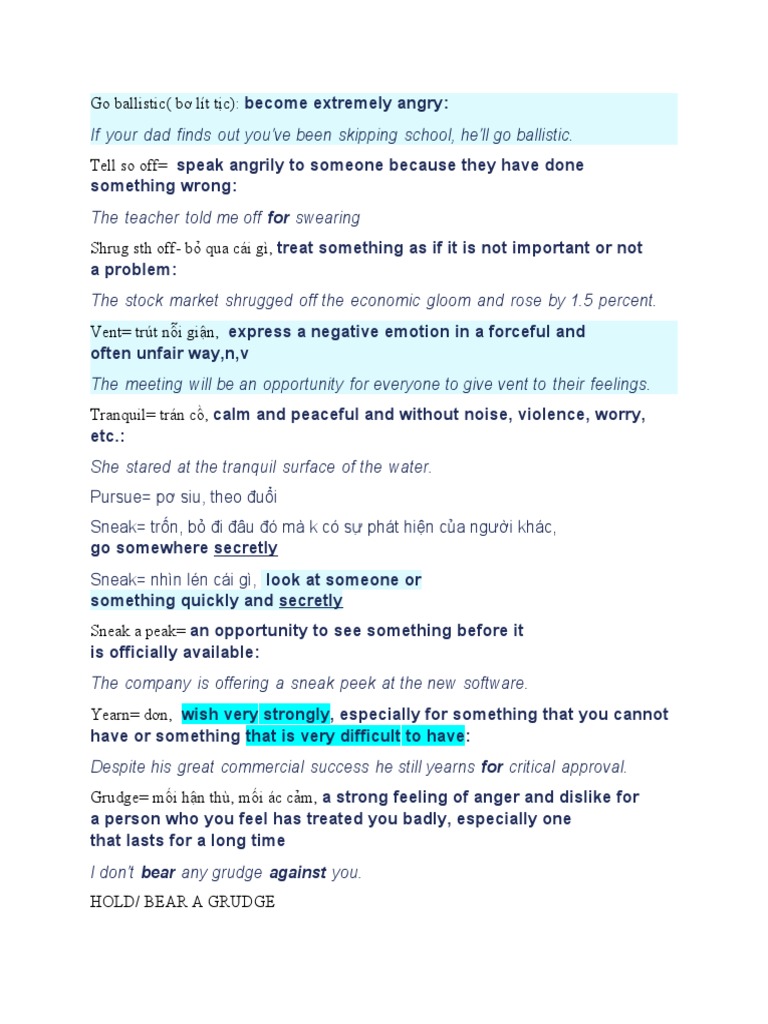 Bear a grudge là gì? Ý nghĩa, cách dùng và ví dụ cụ thể