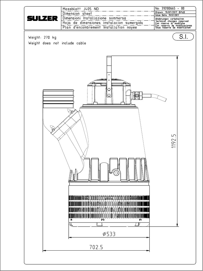 Sulzer J 405 ND Dimensiones | PDF